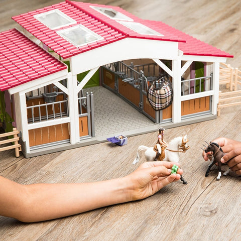 Riding centre with rider and horses 42344 HORSE CLUB | schleich